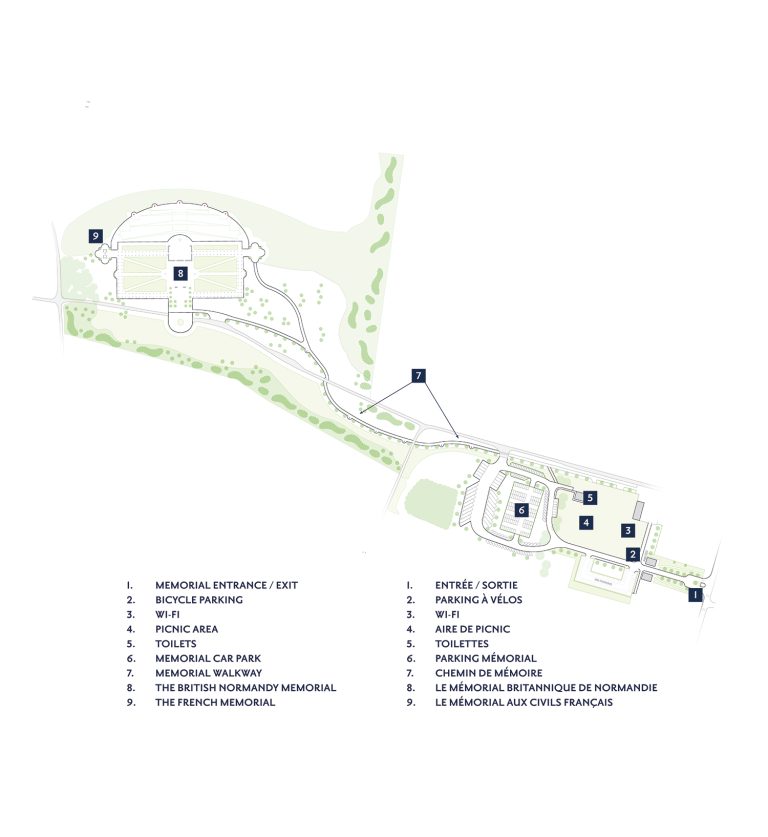 Site Map – British Normandy Memorial