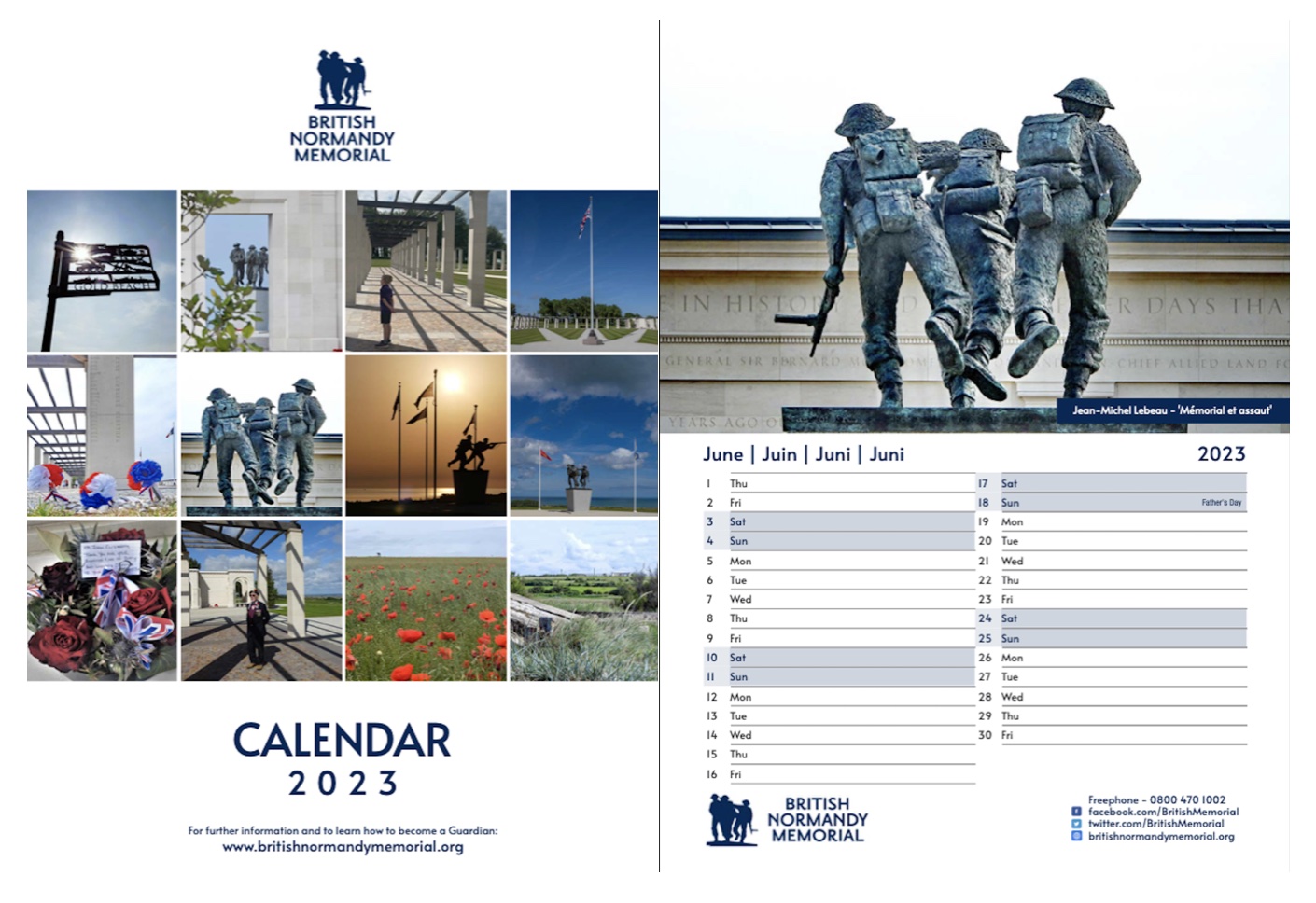 2023 Memorial Calendar On Sale – British Normandy Memorial