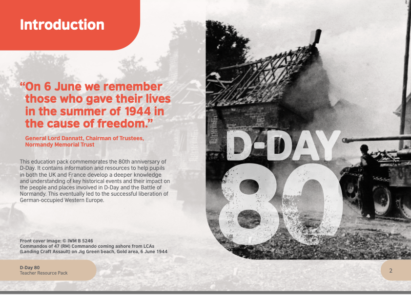 D-Day 80: Education Pack – British Normandy Memorial